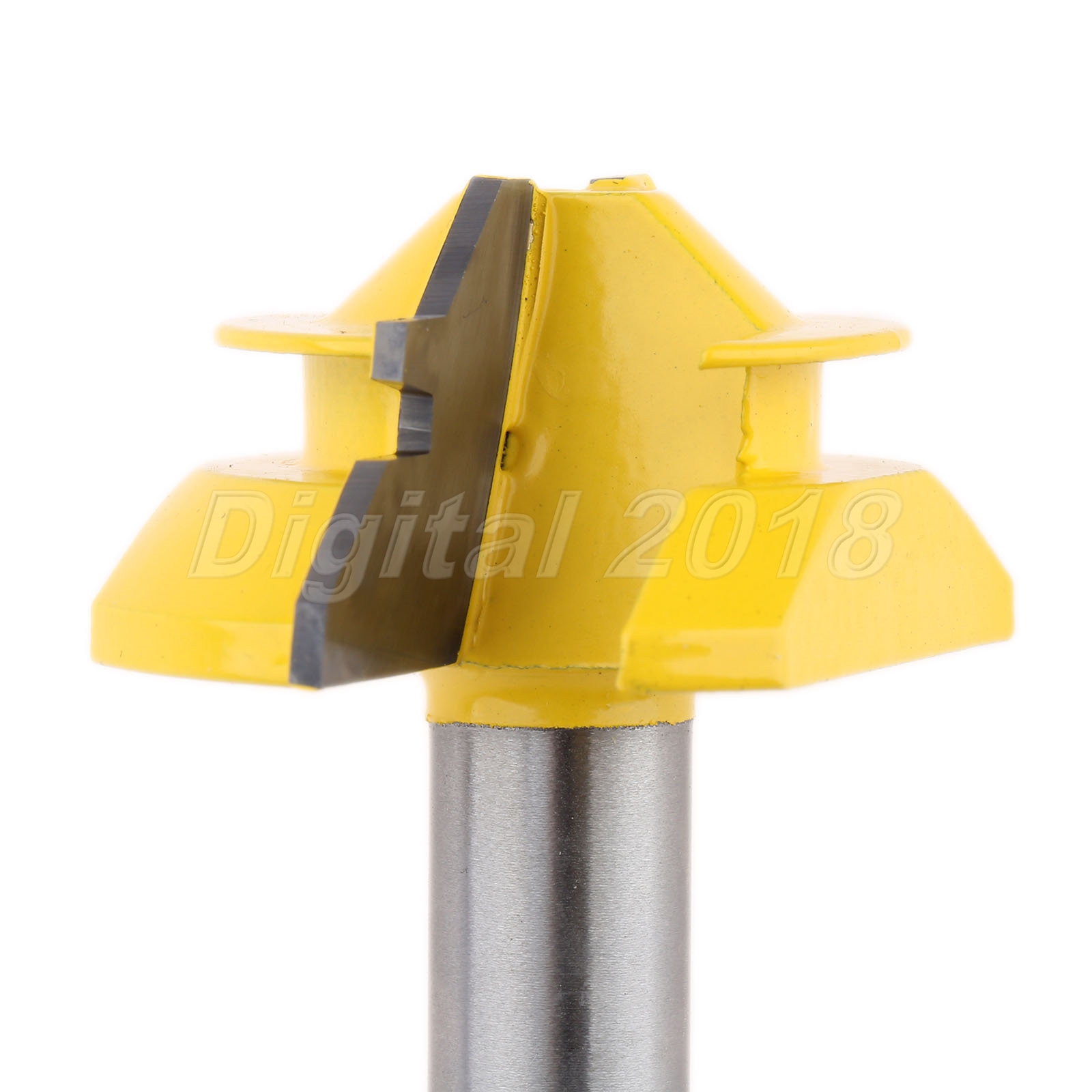 45 Degree Lock Miter Cutter 1/2 Inch Shank Router Bit Woodworking Tenon ...