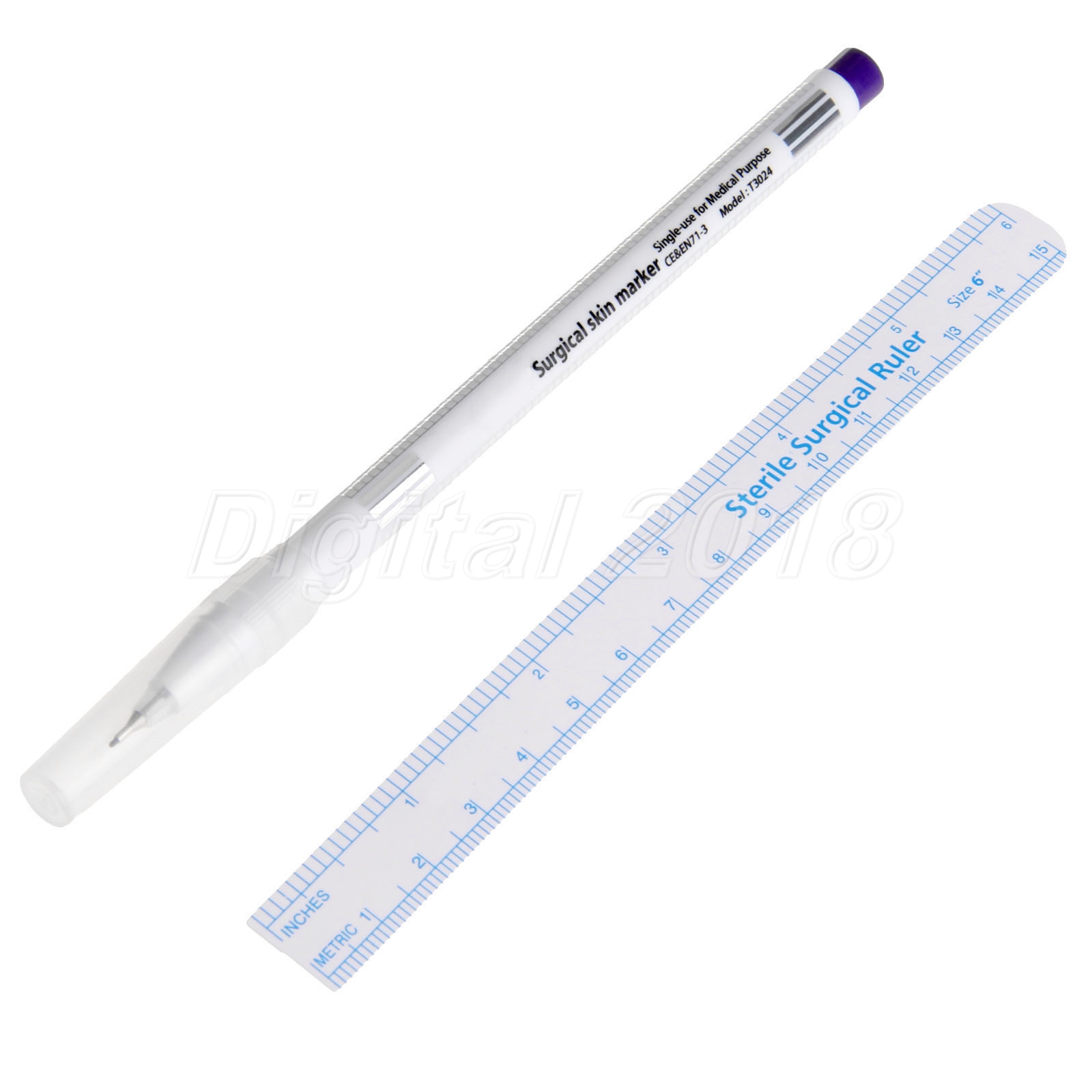 1/5Pcs Surgical Skin Marker Pen Scribe Tool For Tattoo Piercing ...