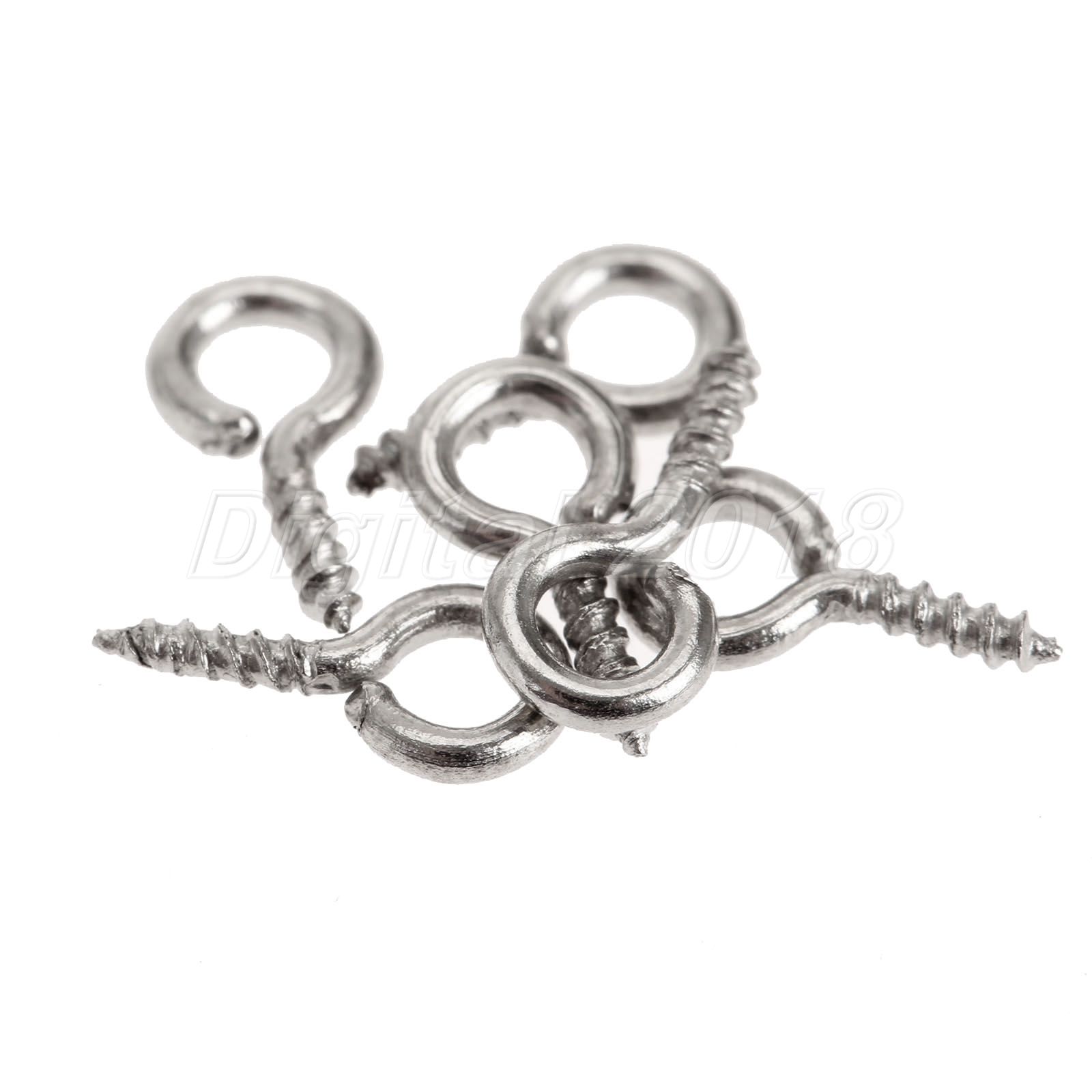 About 200pcs Eye Pins Eyepins Hooks Eyelets Screw Threaded Findings ...