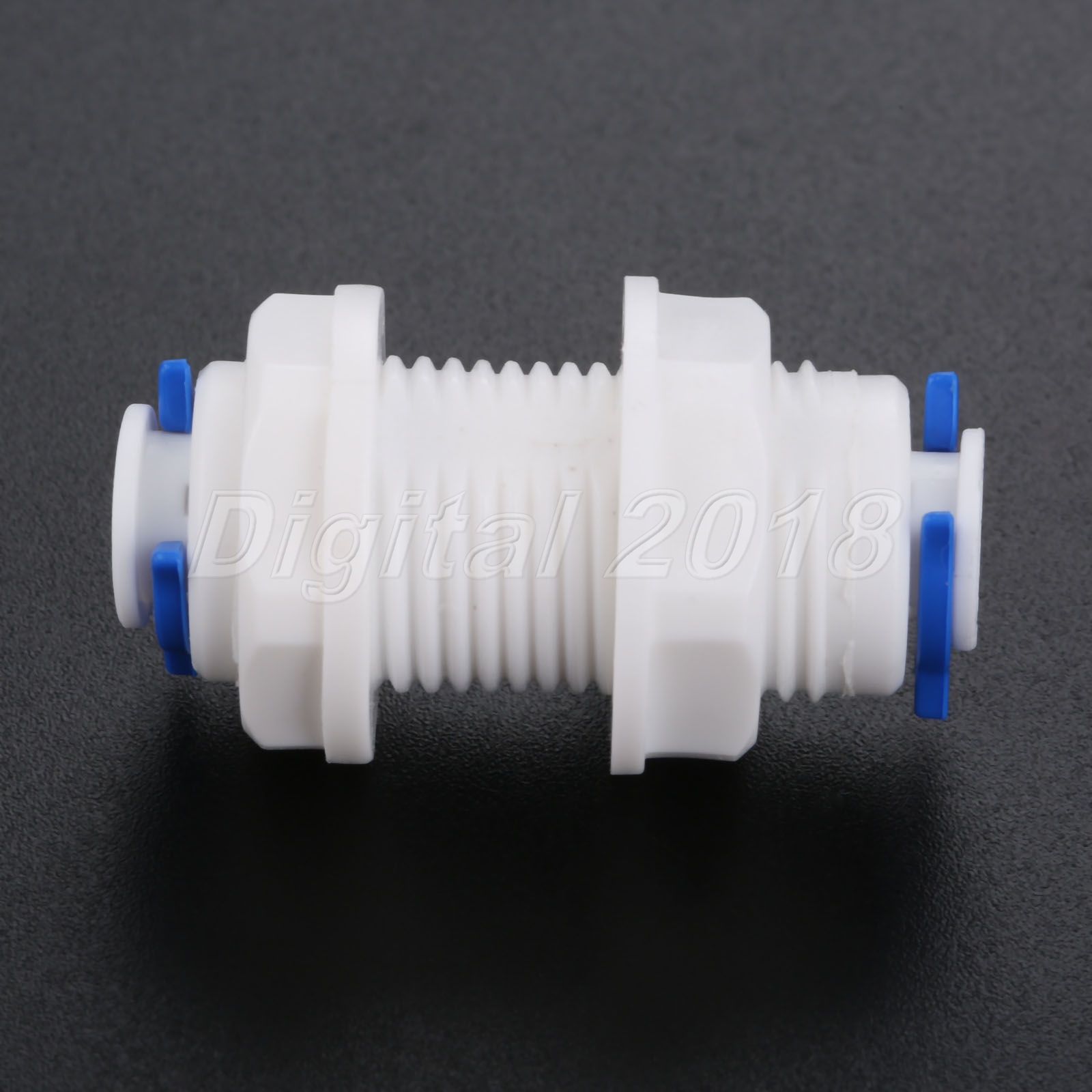 2pcs Plastic Water Purifiers Filters RO System Bulkhead Quick Fitting ...