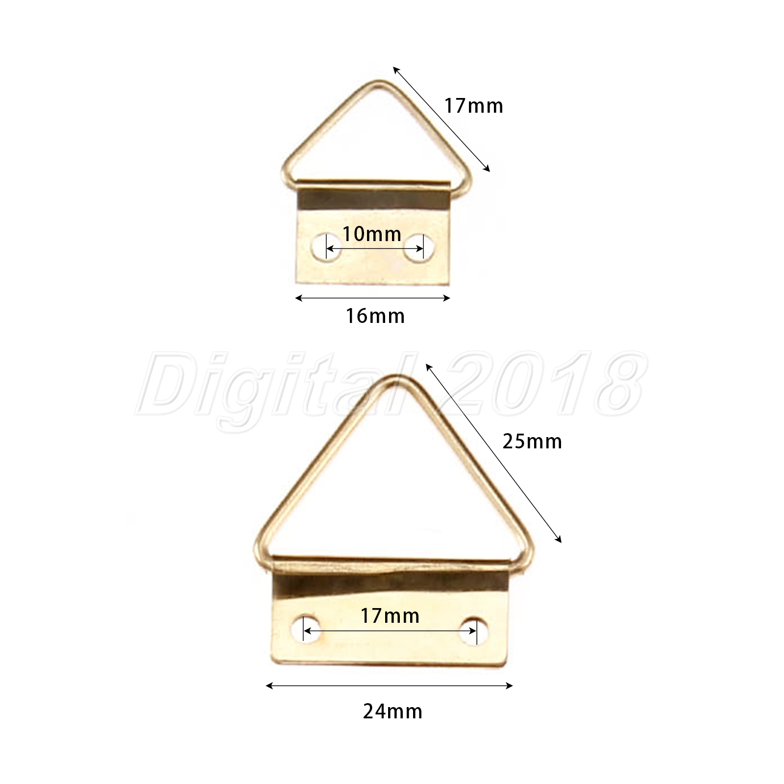 Gold Photo Picture Frame Hook Triangle D-Ring Picture Oil Painting ...