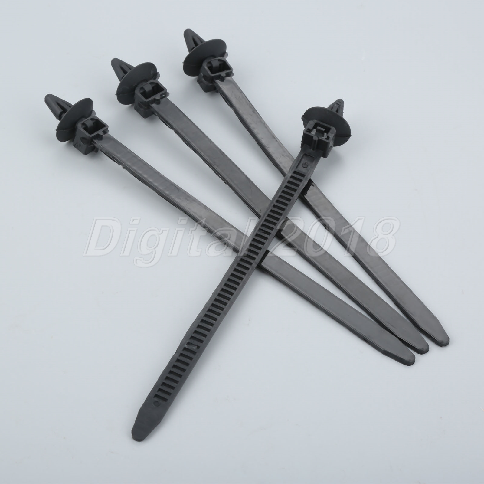 30x Nylon Universal Push Mount Clips Wire Ties Releasable Straps 8mm ...