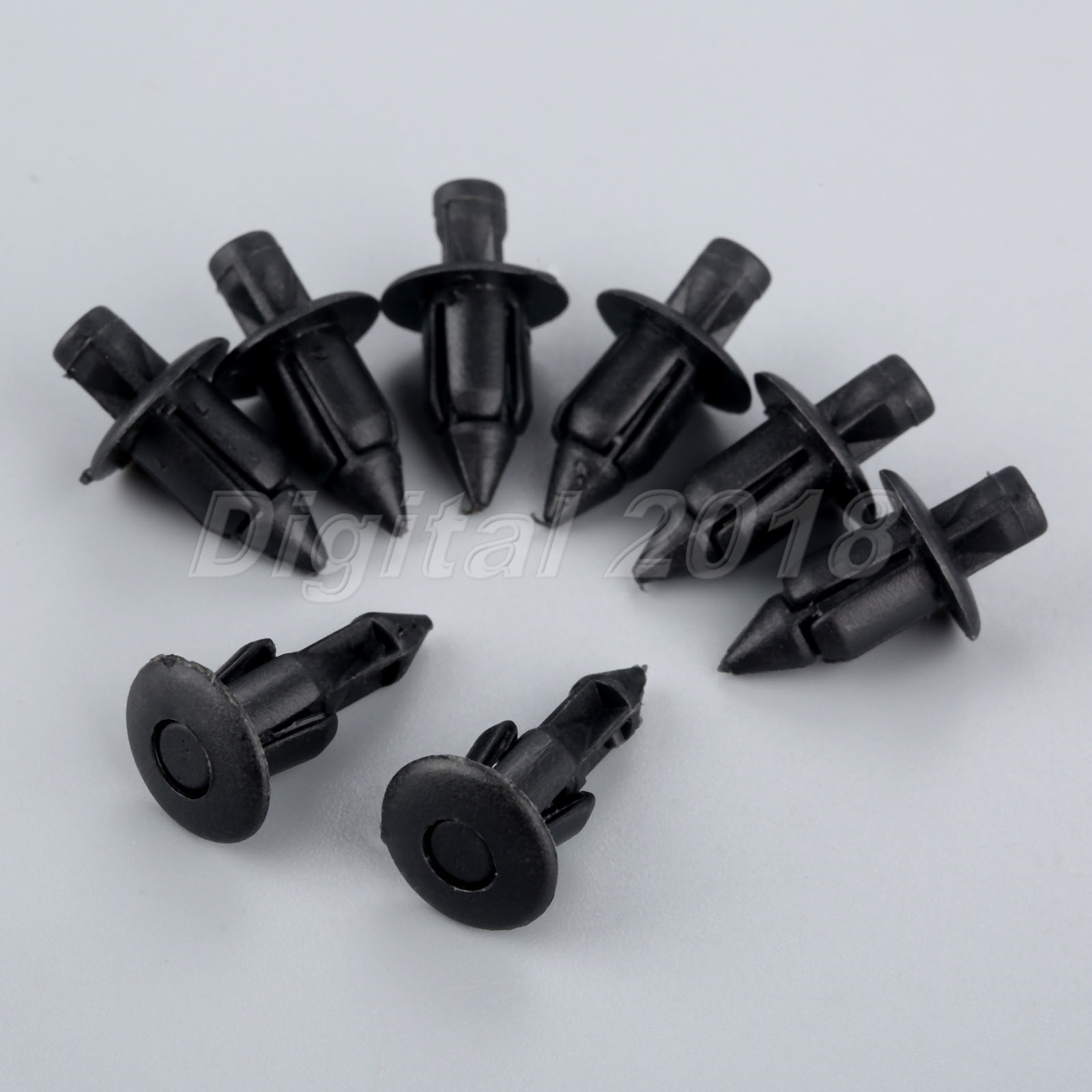 50 X Universal Auto Plastic rivets Fairing & Trim Panel Fastener Clips ...
