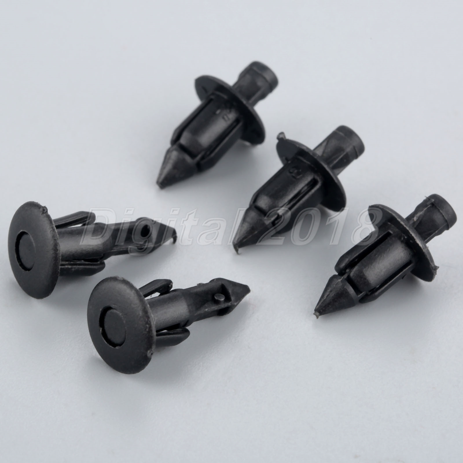 50 X Universal Auto Plastic rivets Fairing & Trim Panel Fastener Clips ...